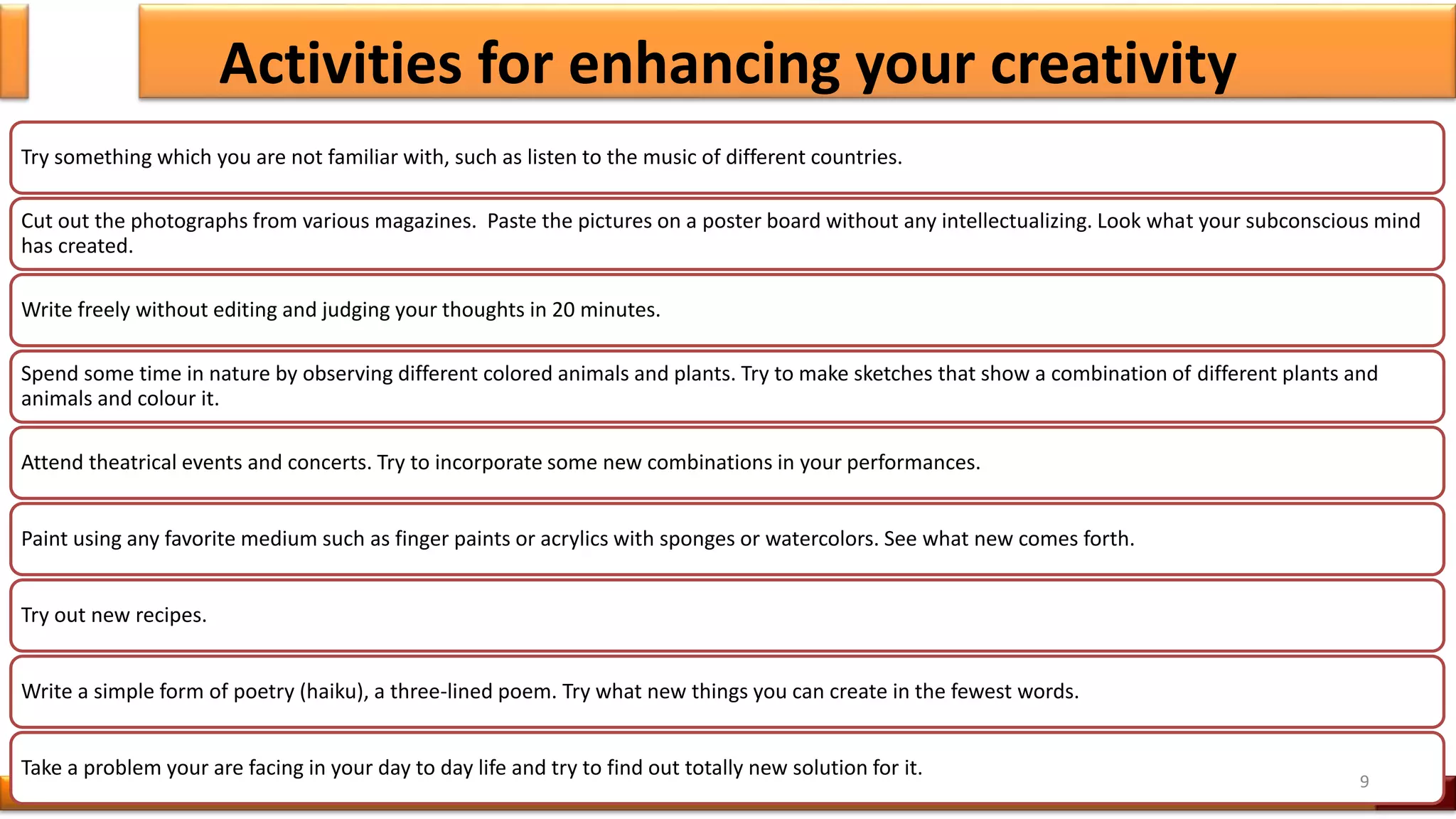Overview of Creativity | PPT