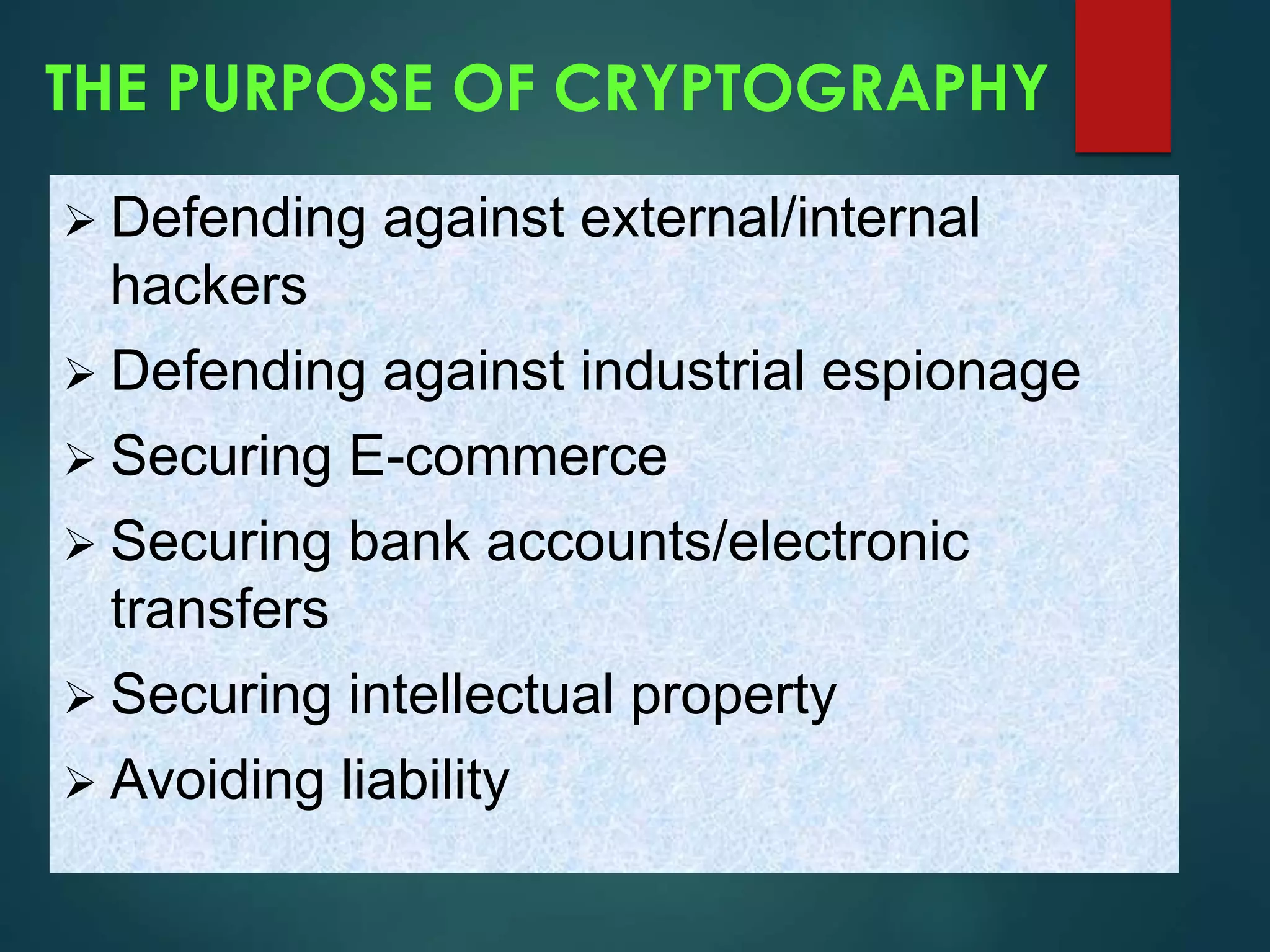 Overview of cryptography | PPTX