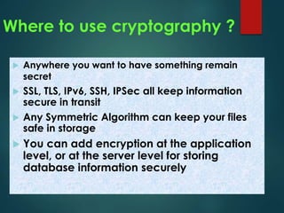 Overview of cryptography | PPTX