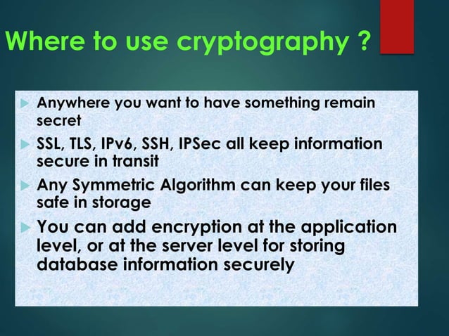 Overview of cryptography | PPTX
