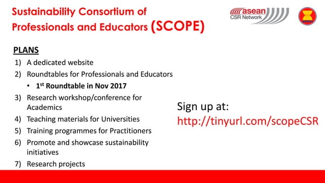 Overview of CSR in ASEAN and the Role of the ASEAN CSR Network | PPT