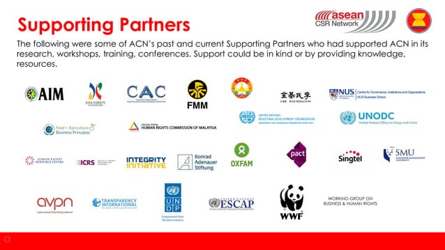 Overview of CSR in ASEAN and the Role of the ASEAN CSR Network | PPT