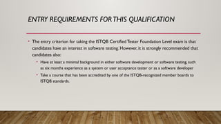 CTFL training and software standards links. | PPTX