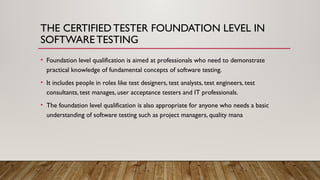 CTFL training and software standards links. | PPTX