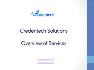 overview of credentech services | PDF