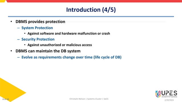 Overview of Databases and Data Modelling-1.pdf | Databases | Computer Software and Applications