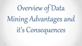 Overview of data mining | PDF