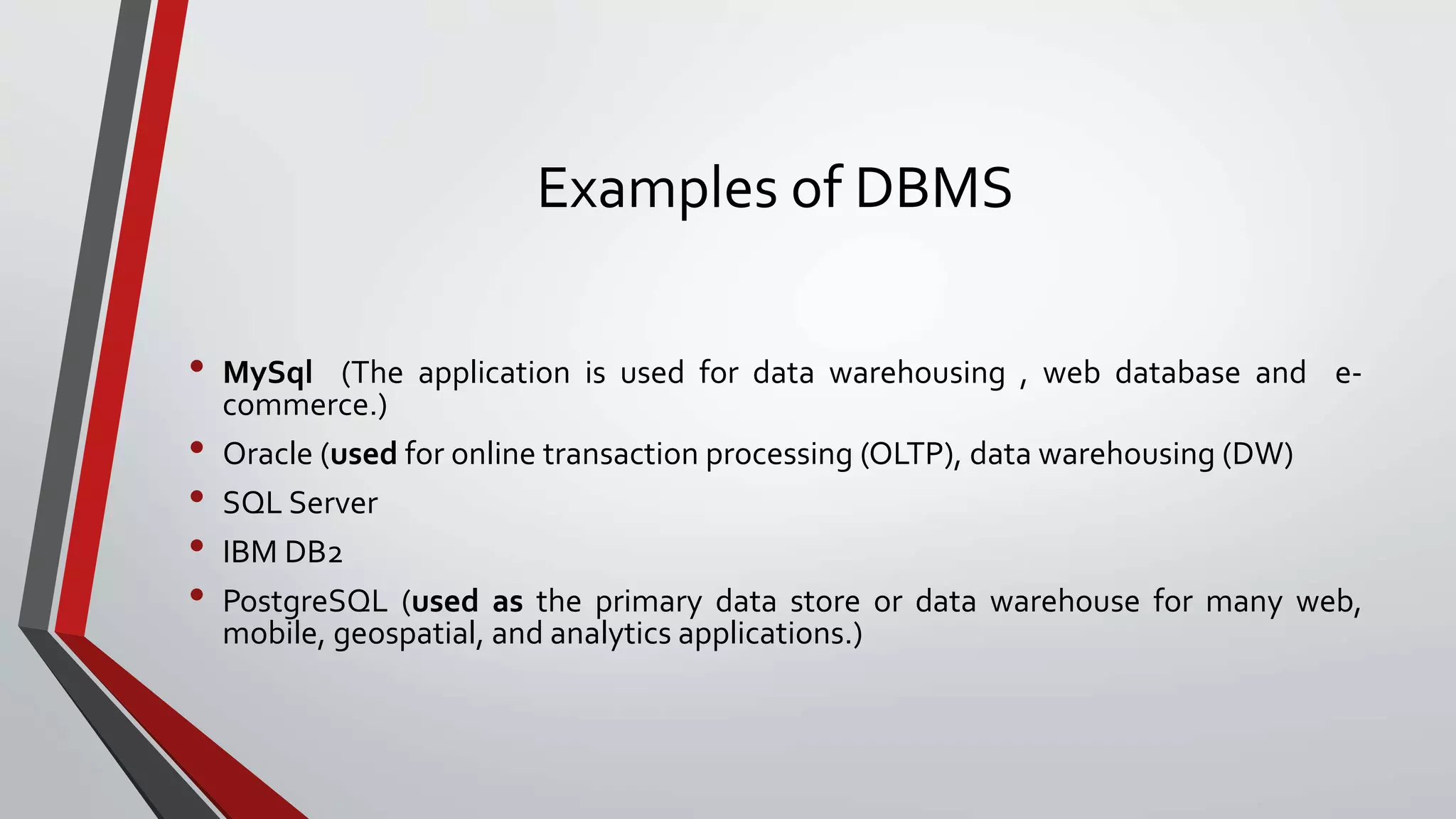 Overview Of Dbmsintroduction To Dbmspptx Ppt
