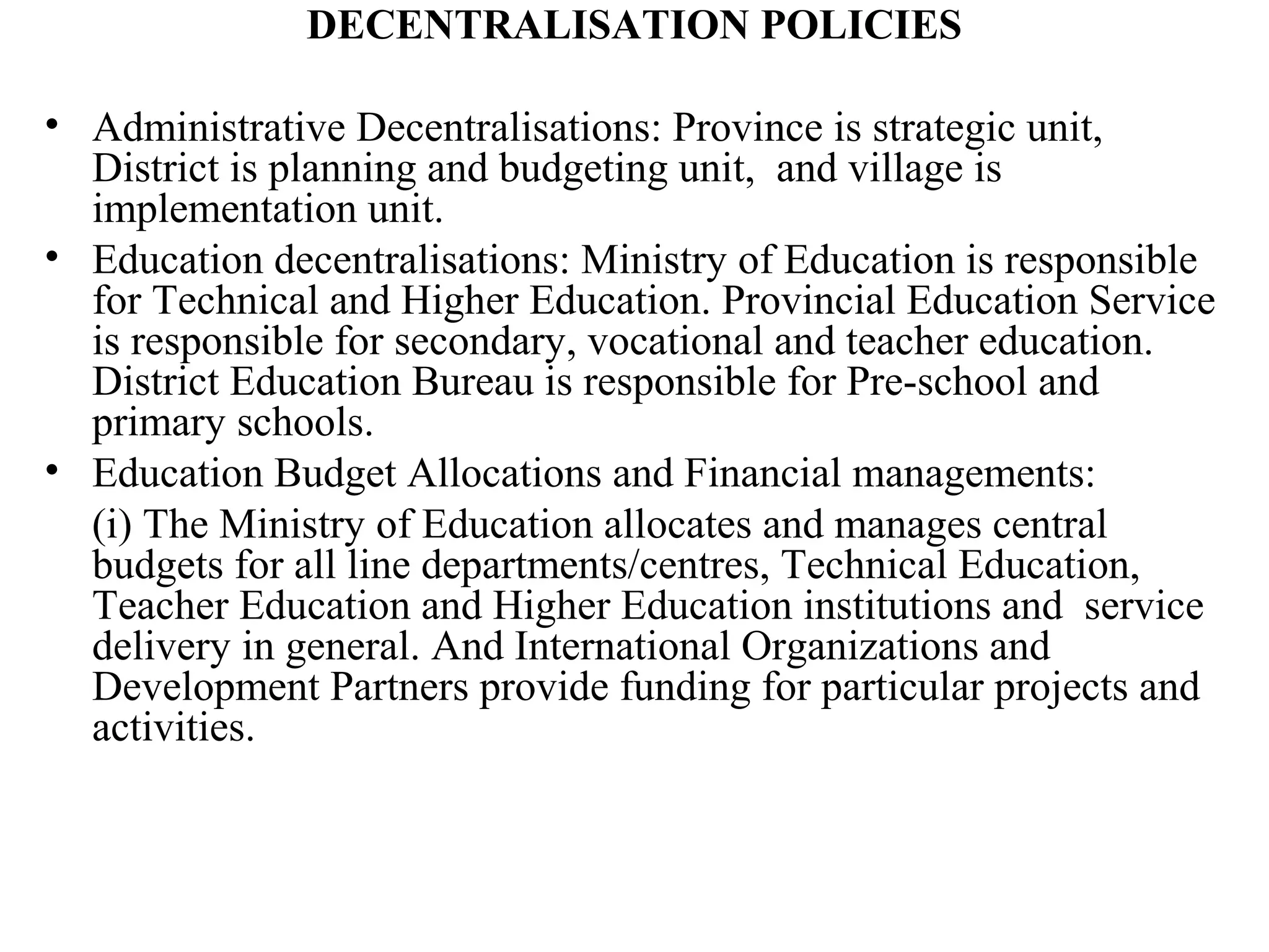 Overview of decentralisation lao pdr-sisana | PPT | Business Accounting ...