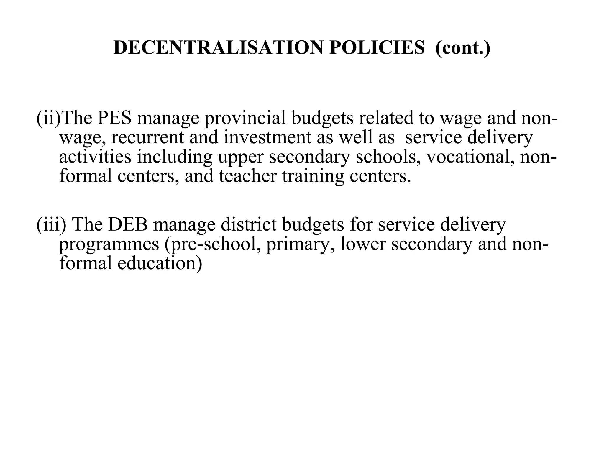 Overview of decentralisation lao pdr-sisana | PPT