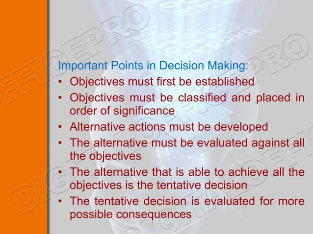 Overview of decision making process in psychology and its types