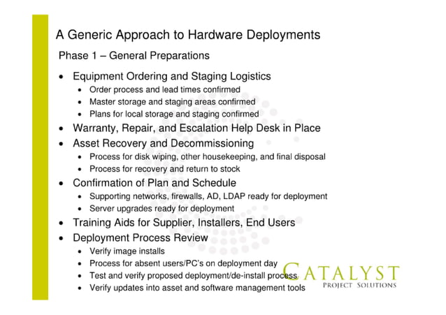 Overview Of Deployment Projects V0.1 | PDF