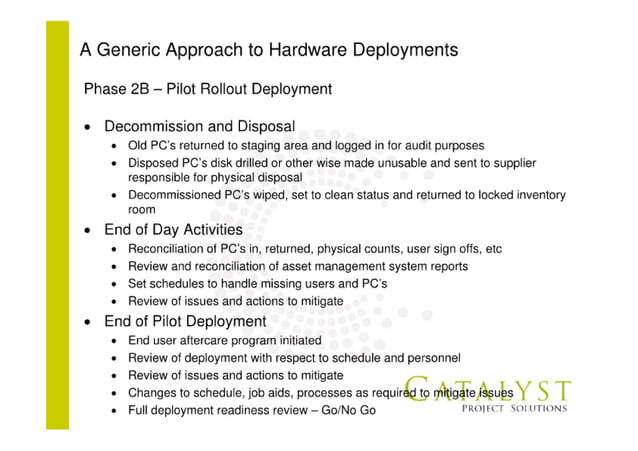 Overview Of Deployment Projects V0.1 | PDF