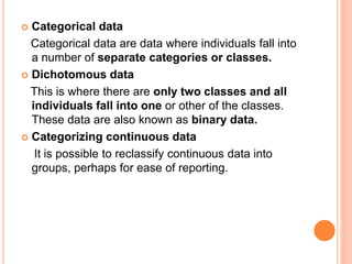 Overview of different statistical tests used in epidemiological | PPTX
