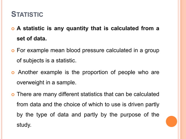 Overview of different statistical tests used in epidemiological | PPTX ...