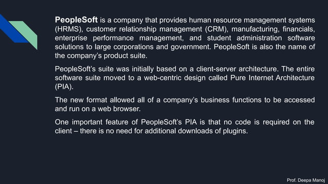Overview of different types of erp systems, architecture, and modules | PDF