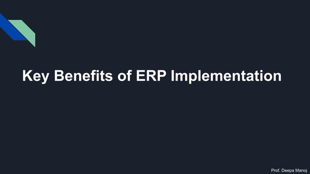 Overview of different types of erp systems, architecture, and modules | PDF