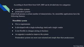 Overview of different types of erp systems, architecture, and modules | PDF