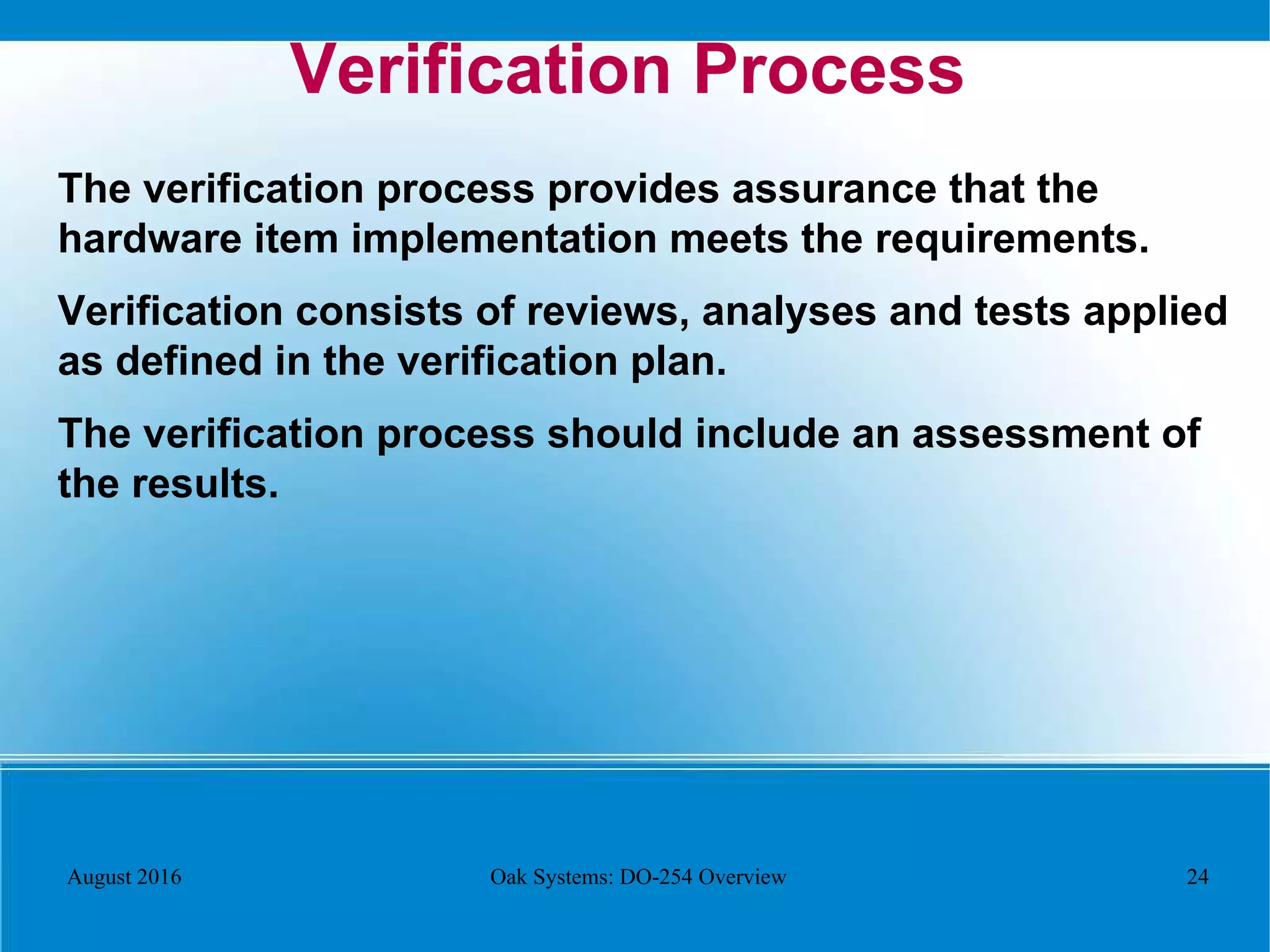 Overview of DO-254: Design Assurance Guidance For Airborne Electronic ...