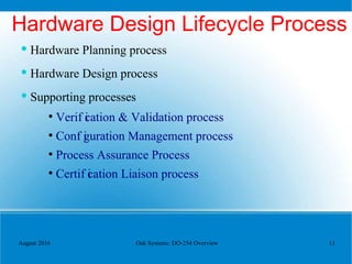 Overview of DO-254: Design Assurance Guidance For Airborne Electronic ...