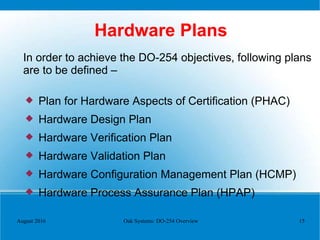 Overview of DO-254: Design Assurance Guidance For Airborne Electronic ...