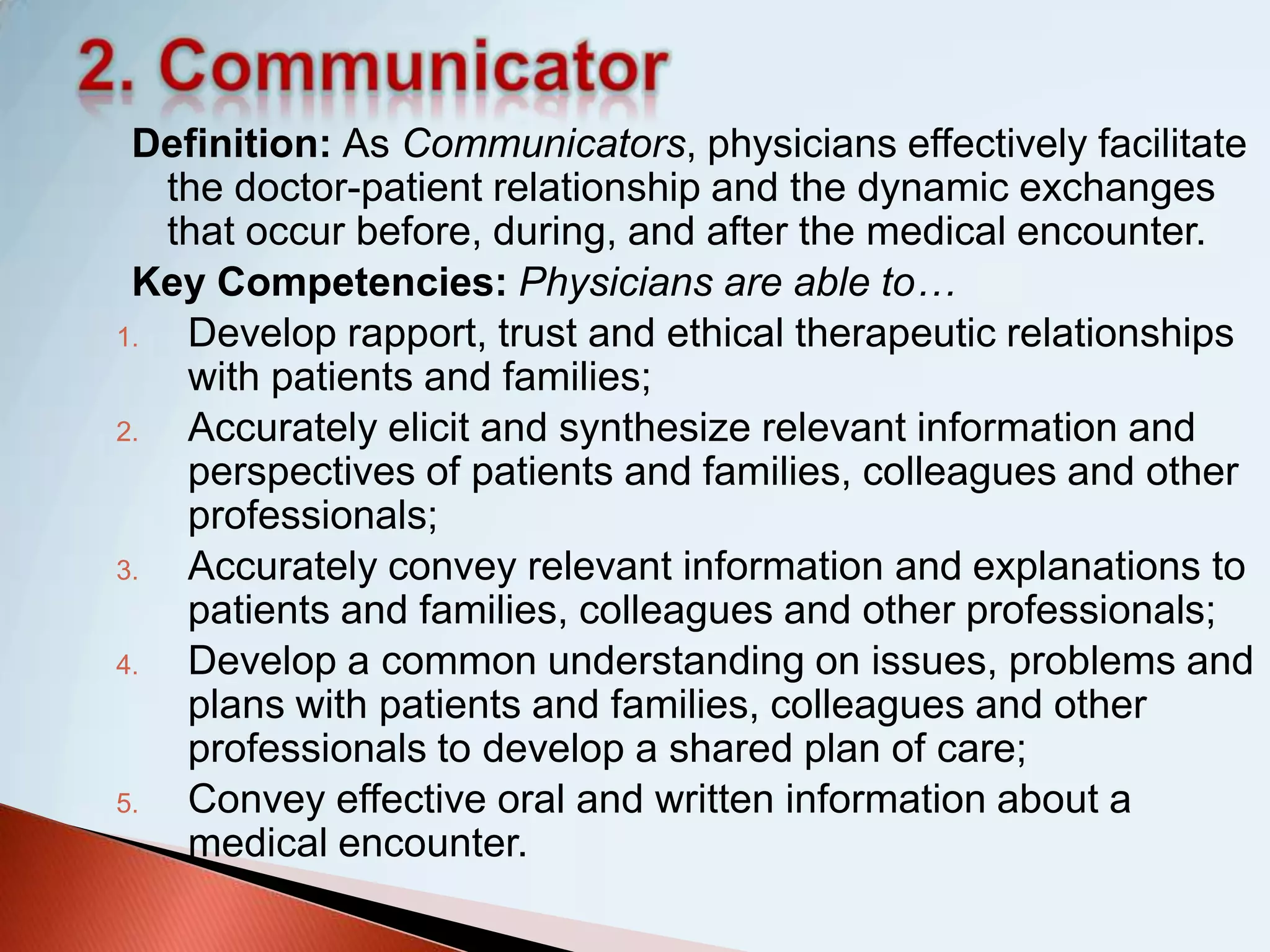 Overview of doctor’s roles and duties ghaiath | PPTX