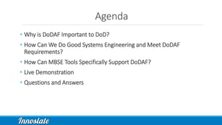Overview of DoDAF with Innoslate | PPTX