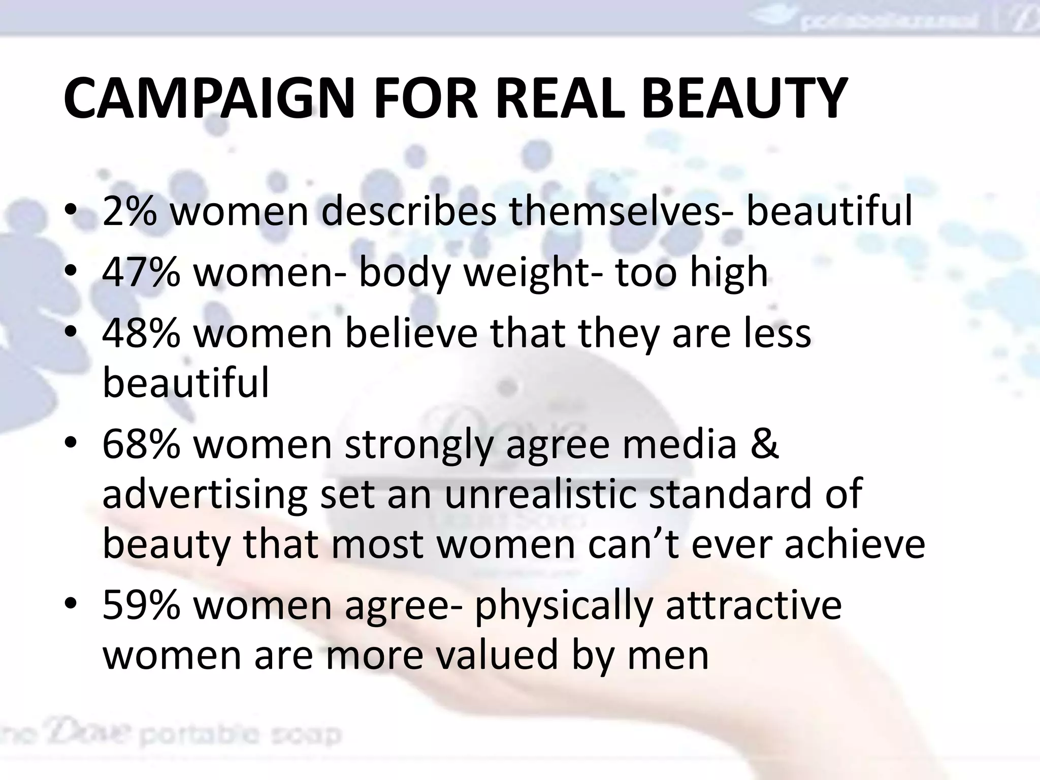 Overview of dove real beauty skecthes campaign | PPTX | Skin Care | Beauty