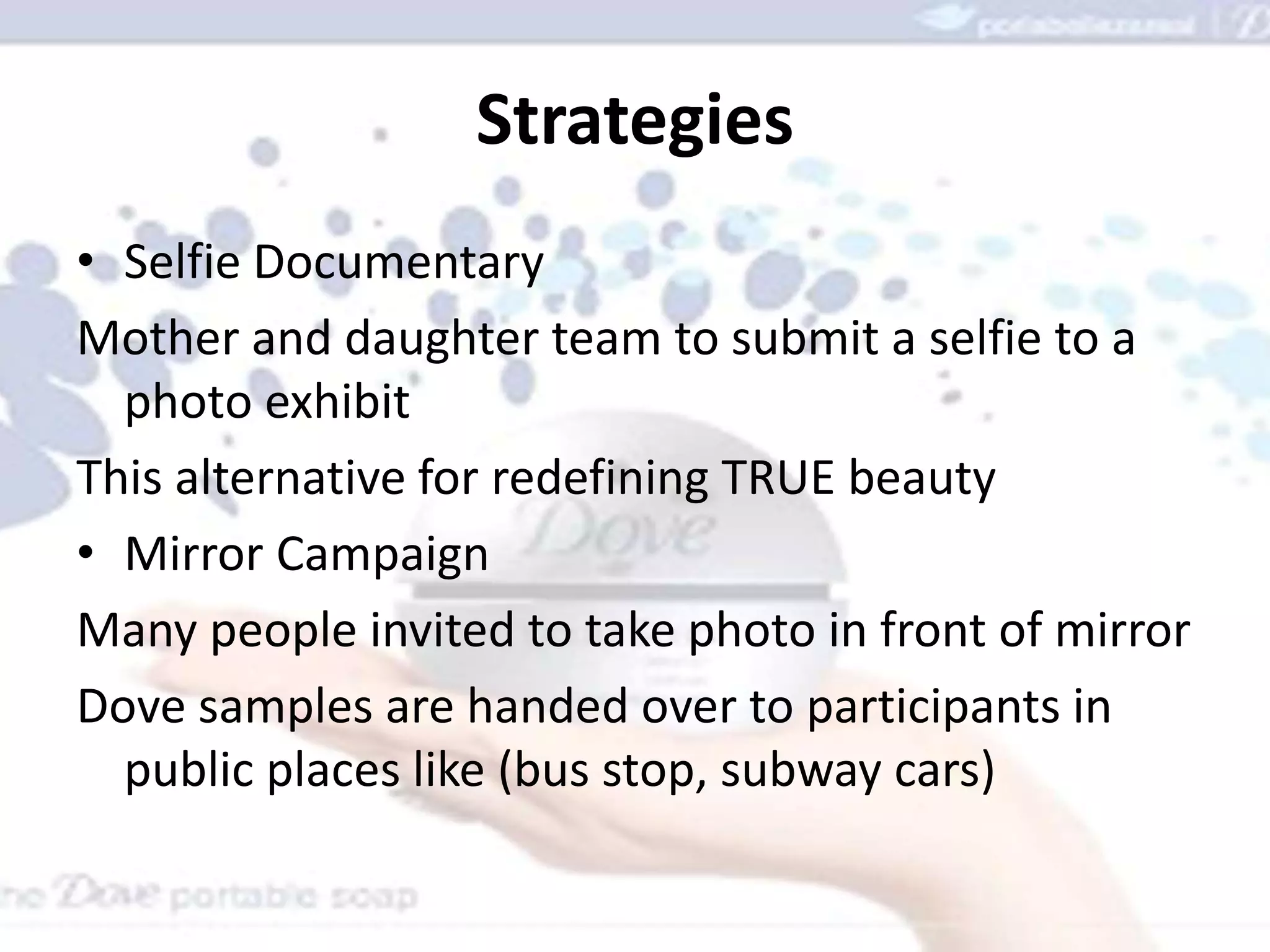 Overview of dove real beauty skecthes campaign | PPTX | Skin Care | Beauty