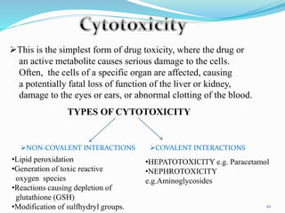 Overview of drug toxicity | PPTX
