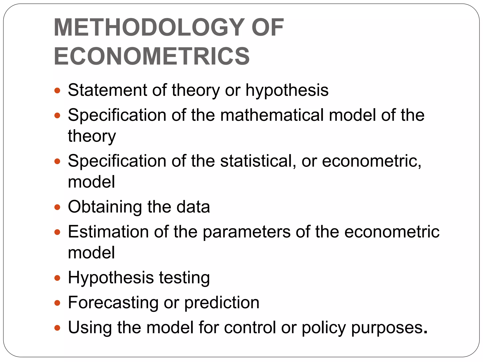 Overview of econometrics 1 | PPTX
