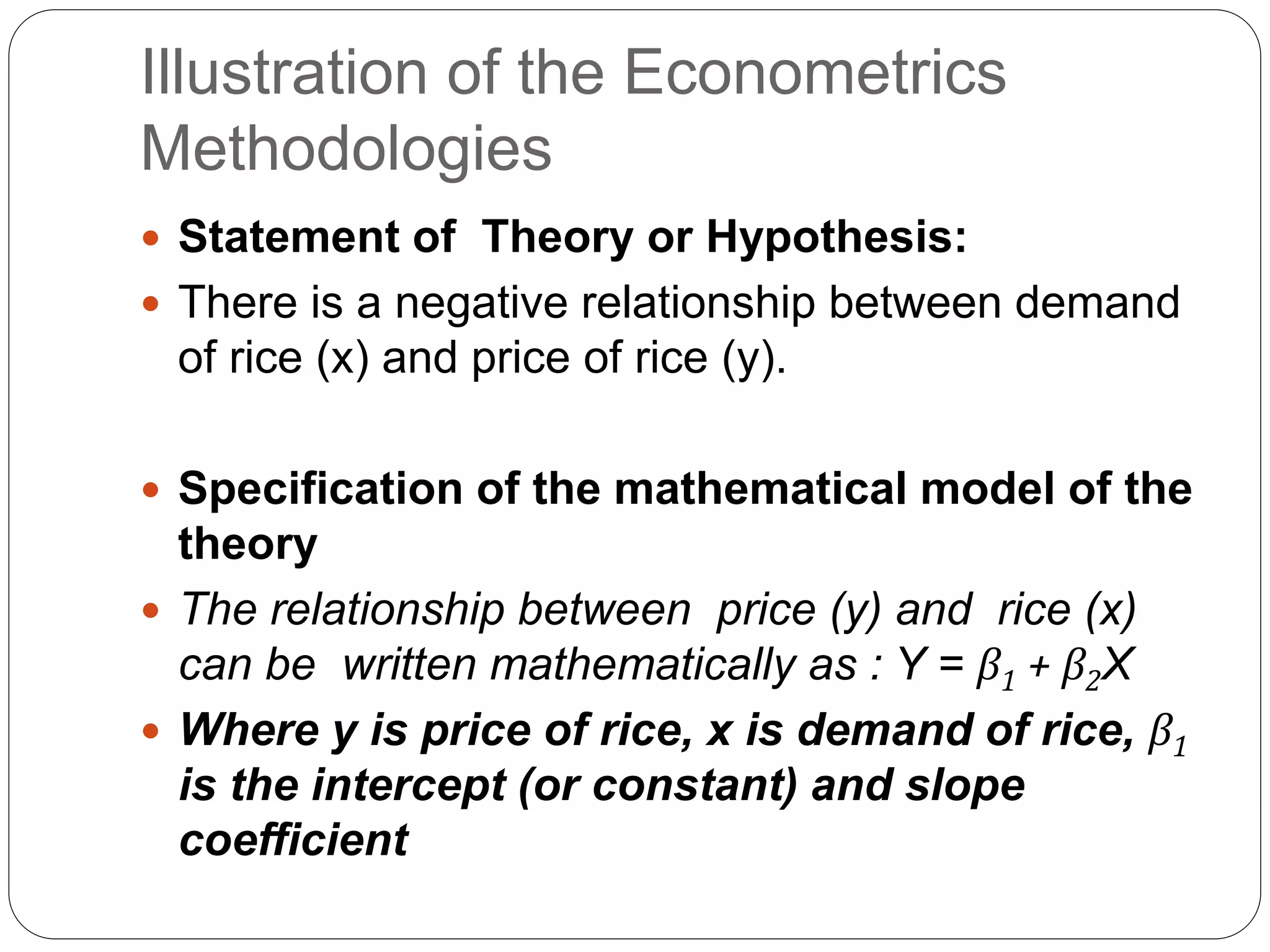 Overview of econometrics 1 | PPTX