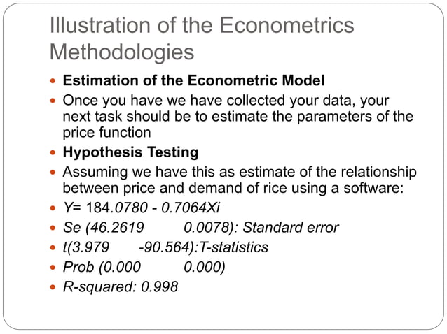 Overview of econometrics 1 | PPT