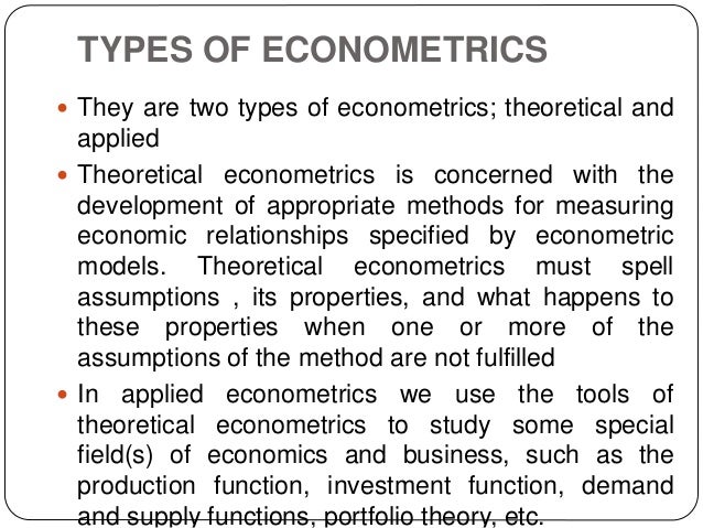 Overview of econometrics 1