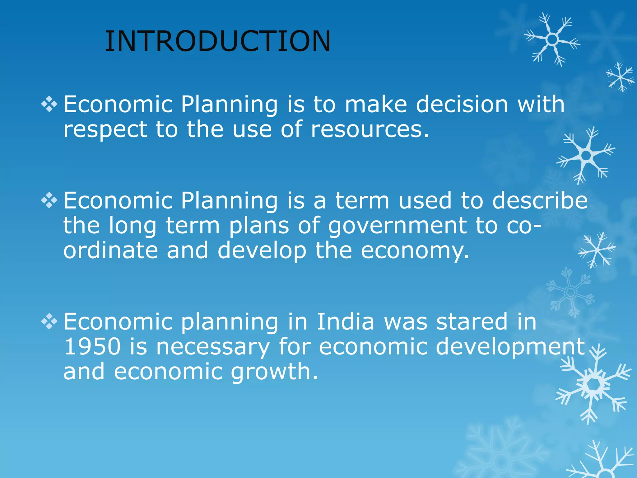 Overview of economic planning in india | PPTX