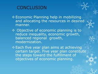 Overview of economic planning in india | PPTX