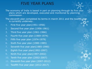 Overview of economic planning in india | PPTX
