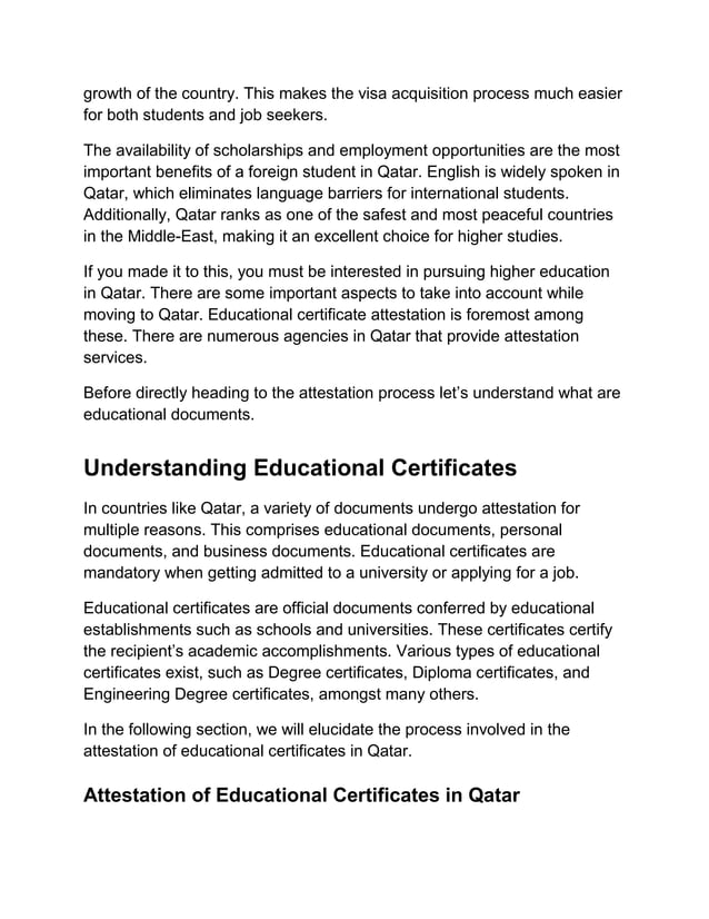 Overview of Education Certificate Attestation in Qatar.docx