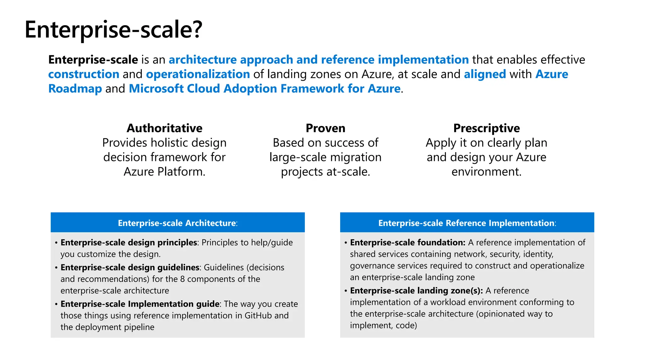 Overview of Enterprise-scale landing zones using Cloud Adoption Framework Ready methodology.pptx