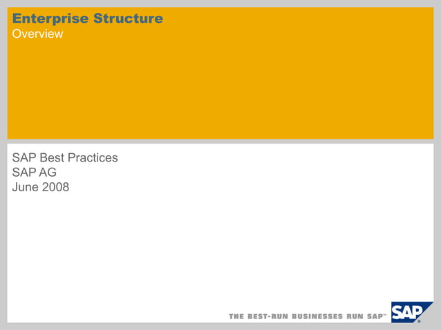 Overview Of SAP Enterprise Structure | PPT