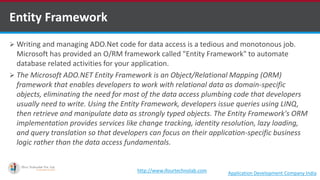 Overview of entity framework by software outsourcing company india | PPT