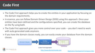 Overview of entity framework by software outsourcing company india | PPT
