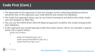 Overview of entity framework by software outsourcing company india | PPT