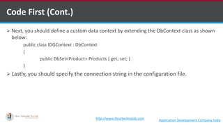 Overview of entity framework by software outsourcing company india | PPT