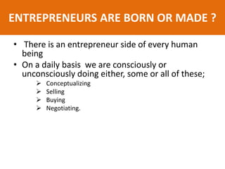 Overview of entrepreneurship 1 | PPTX