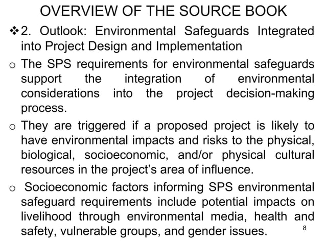 Overview of Environmental Safeguards: A GOOD PRACTICE | PDF