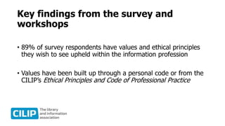 Overview of CILIP's Ethics review and new Ethical Framework | PPTX