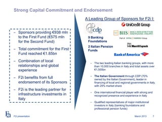 Overview of F2i and second fund F2i | PPTX