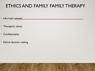 Overview of family therapy.ppt nice to understand | PPT
