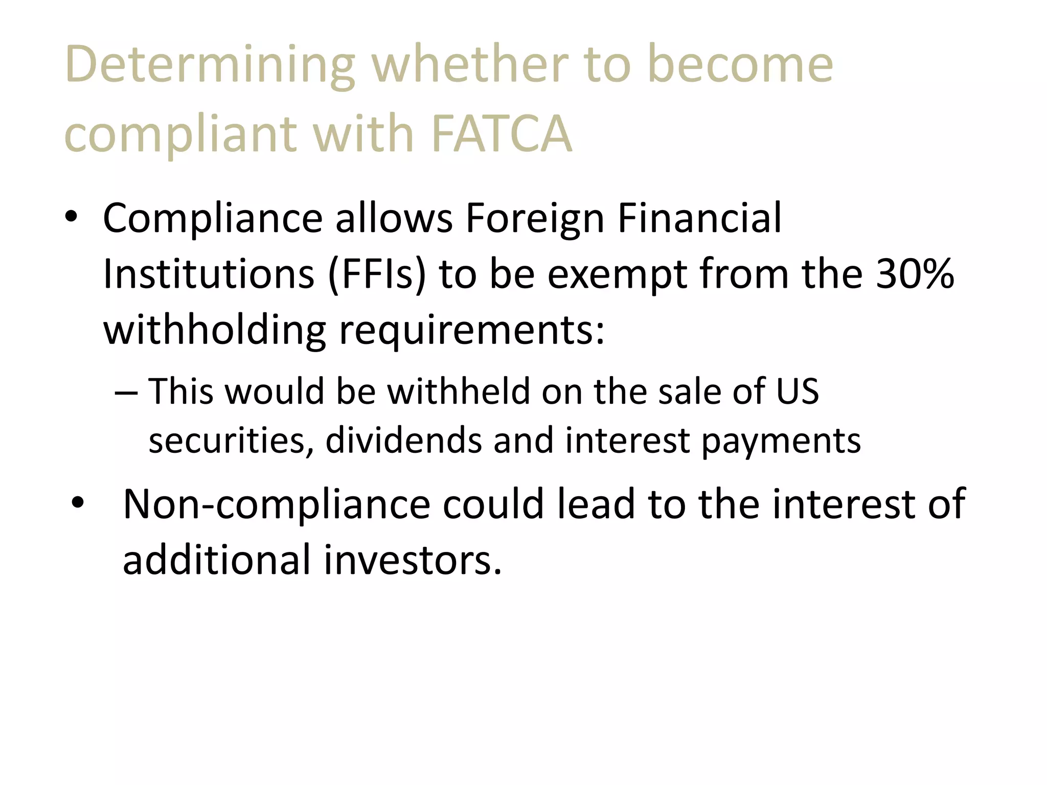 Overview of FATCA | PPTX
